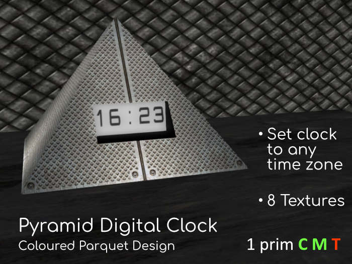Second Life Marketplace - Pyramid Clock Steampunk Metal